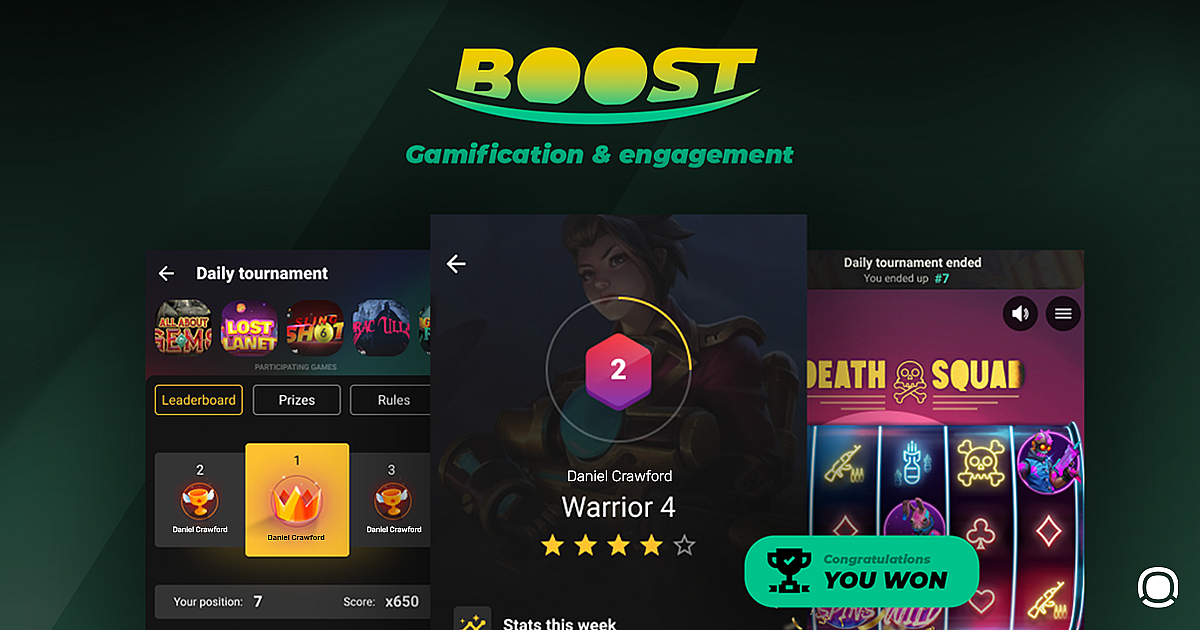 NSoft | Gamification tool Boost to level up player engagement